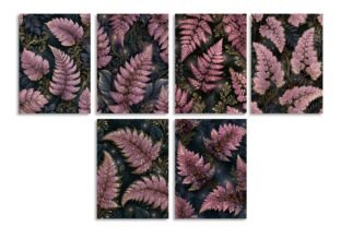 10 Ornate Mauve Fern Digital Paper Graphic by ashira.creations ...