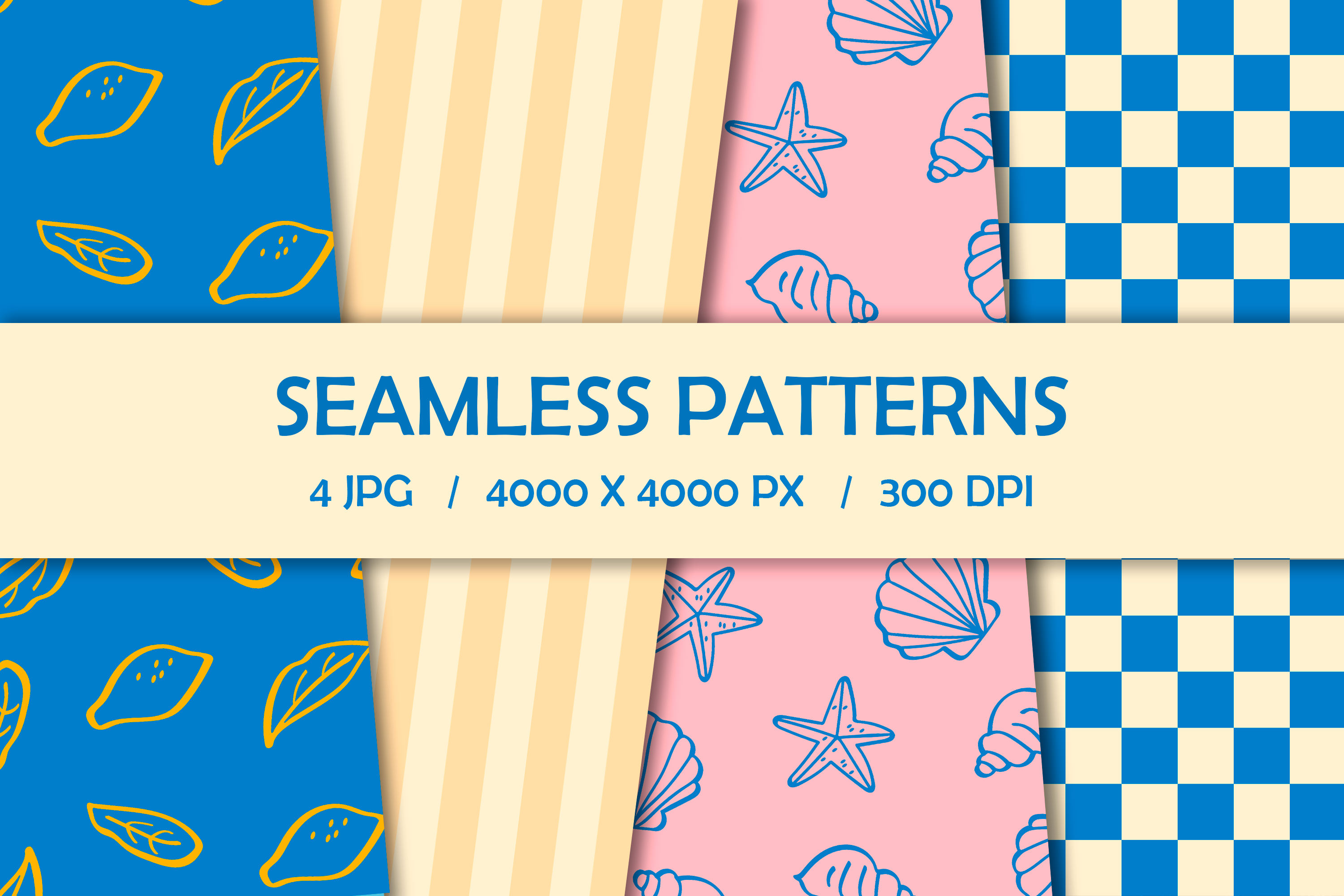 Amalfi Doodle Summer Seamless Patterns Graphic by MiniBee · Creative ...