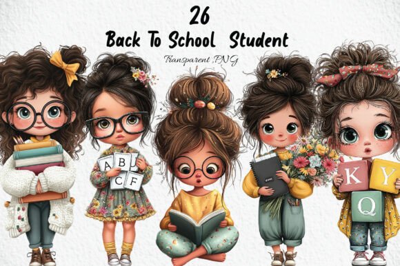 Back to School Student Clipart PNG Graphic by Craft Art · Creative Fabrica