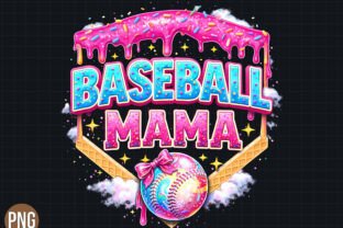 Baseball Mama Pink Glitter Game Day PNG Graphic by LAZY Creator ...