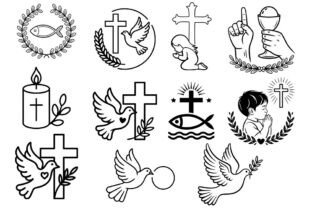 Christian SVG Bundle | Cross, Dove, Pray Graphic by SVG Zone · Creative ...