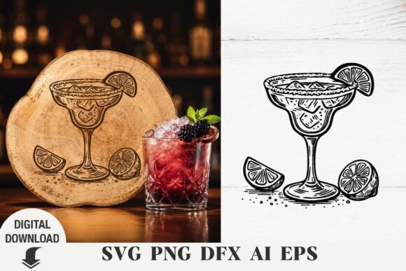 Cocktail Svg, Summer SVG, Laser Engraved Graphic by OksisMG · Creative ...