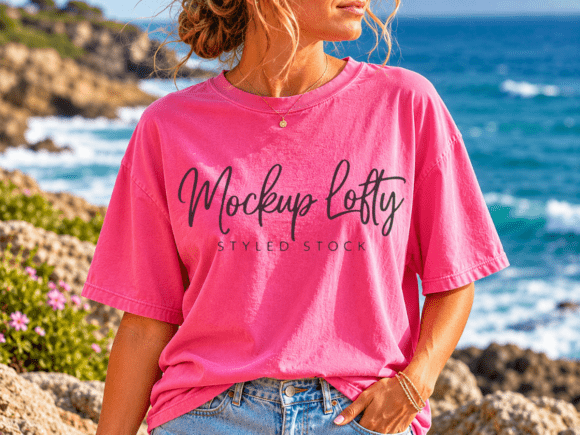 Blue Jean Comfort Colors 1717 Mockup Graphic by Mockup Lofty · Creative ...
