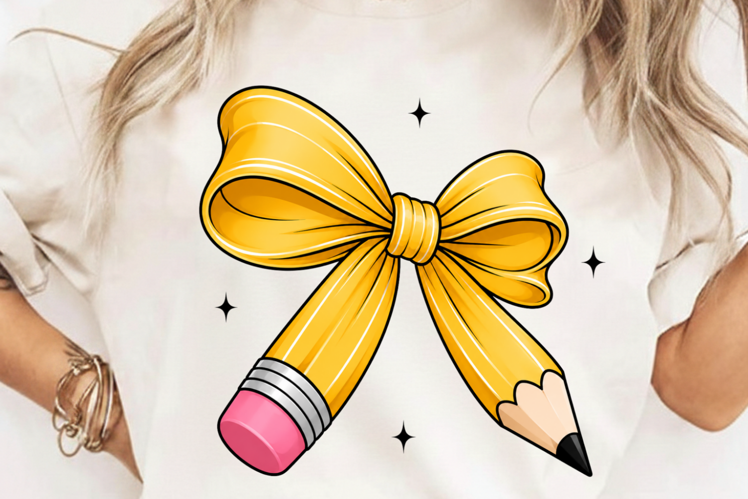 Coquette Pencil Bow Teacher PNG Graphic by Design Art · Creative Fabrica