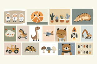 Neutral Kids Wall Art Nursery Printable Graphic by Anny Sketches ...