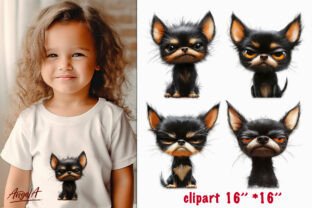 Sad Dog Clipart, Black Chihuahua Clipart Graphic by Angel-A · Creative ...