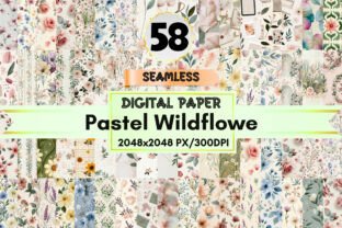 Seamless Pastel Wildflower Digital Paper Graphic by Diana Hunter ...