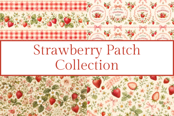 Strawberry Patch Watercolor Clipart Graphic by jgadberry97 · Creative ...