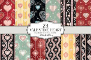 Valentine Heart Seamless Pattern Bundle Graphic by Vectornest12 ...
