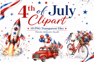 4th of July Watercolor Clipart Bundle Graphic by KHAMPOL SHOP DESIGN ...