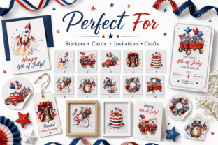 4th of July Watercolor Clipart Bundle Graphic by KHAMPOL SHOP DESIGN ...