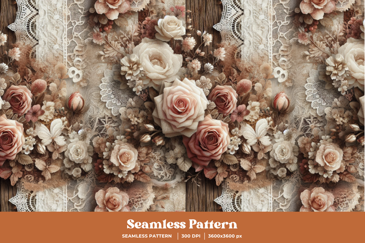 Floral and Lace Texture Pattern Graphic by KIKA DIGI DESIGNS · Creative ...