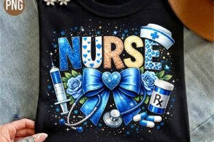 Glitter Nurse Blue Bow Stethoscope PNG Graphic by CUT ZONE · Creative ...