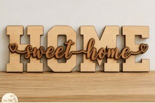 Home Sweet Home Laser Cut File SVG · Creative Fabrica