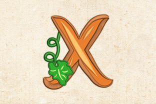 Letter X Autumn Monograms · Creative Fabrica