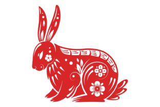 Red Rabbit Paper Cut. Traditional Zodiac Graphic by yummybuum ...