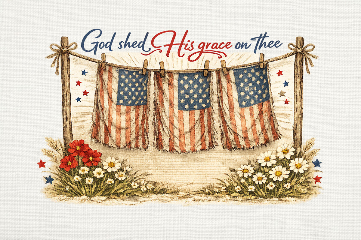 Retro God Shed His Grace PNG Design Graphic by TrendyCreative ...