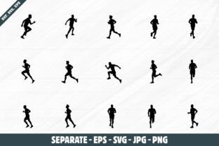 Running Man Svg, Man Running Silhouettes Graphic by Design_Lands ...