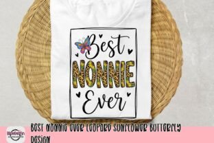 Best Nonnie Ever Leopard Sunflower Butterfly Design Graphic by ...