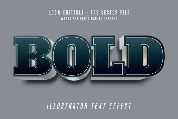 Bold 3d Editable Text Effect Vector Font Graphic by zlvexbrand ...