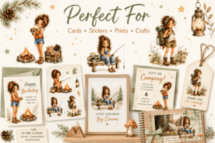 Camping Girl Clipart Graphic by KHAMPOL SHOP DESIGN · Creative Fabrica