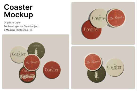 Coaster 3D Mockup Graphic by creativeproduction.rrgraph · Creative Fabrica
