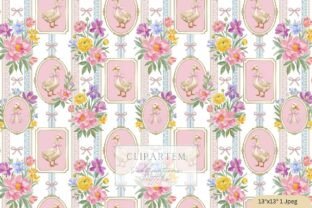 Coquette Goose Floral Seamless Pattern Graphic by clipArtem · Creative ...