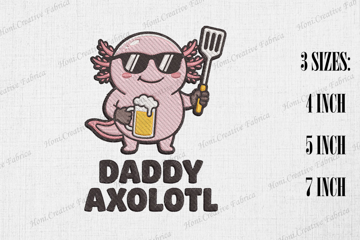 Daddy Axolotl Happy Father's Day · Creative Fabrica