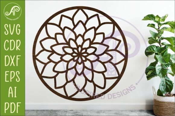 Dahlia Flower Wall Art SVG Sign · Creative Fabrica