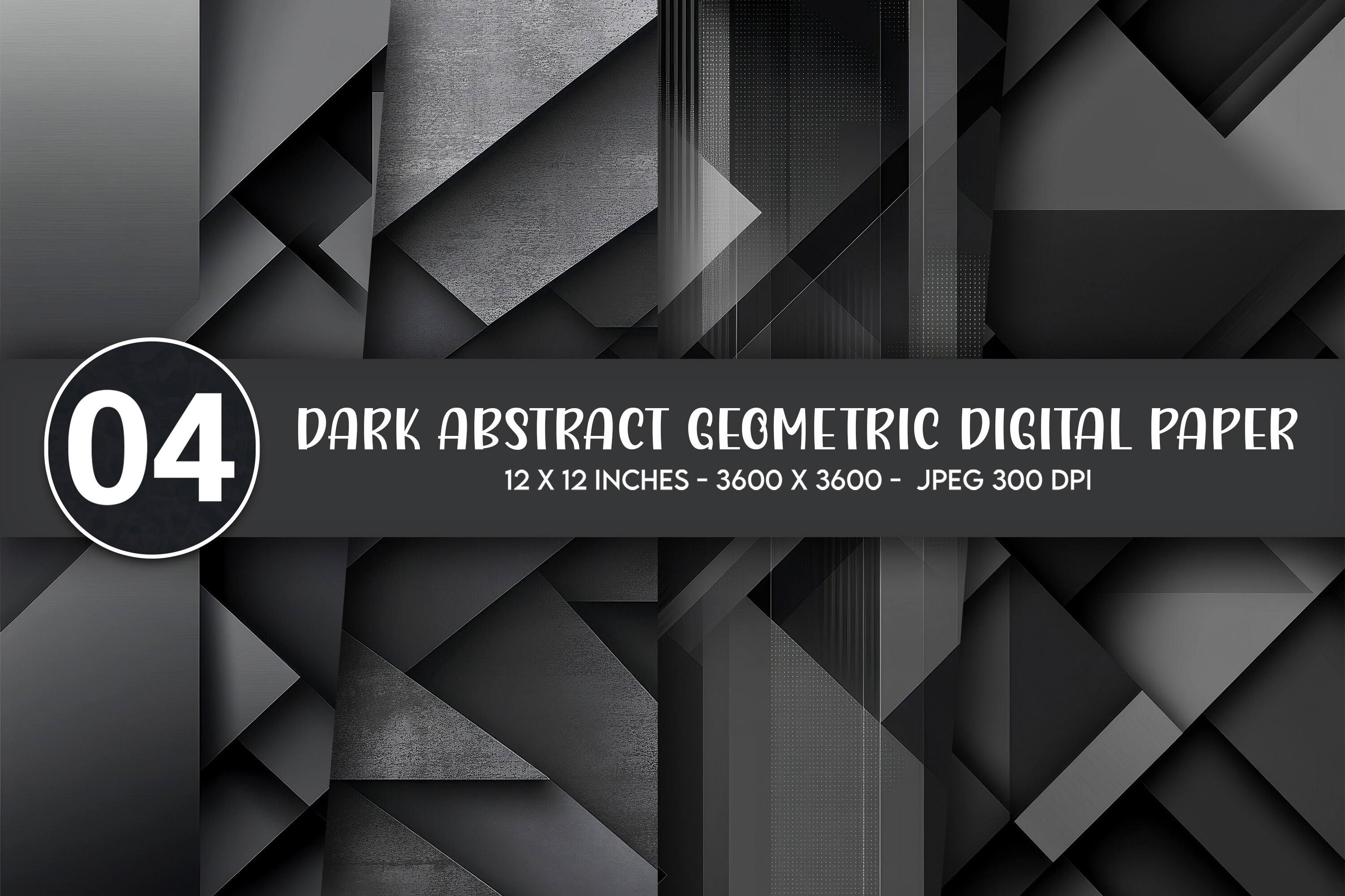Dark Abstract Geometric Digital Paper Graphic by Artify Hub Studio ...