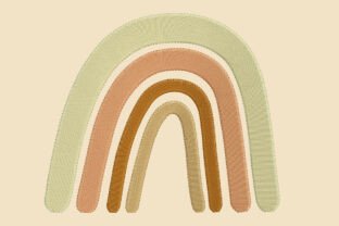 Dreamy Boho Rainbow Embroidery Design · Creative Fabrica