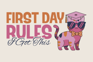 First Day of School Cute Cat Design Graphic by raihanr40 · Creative Fabrica