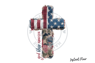 God Bless America Cross PNG Graphic by Instant Flair · Creative Fabrica