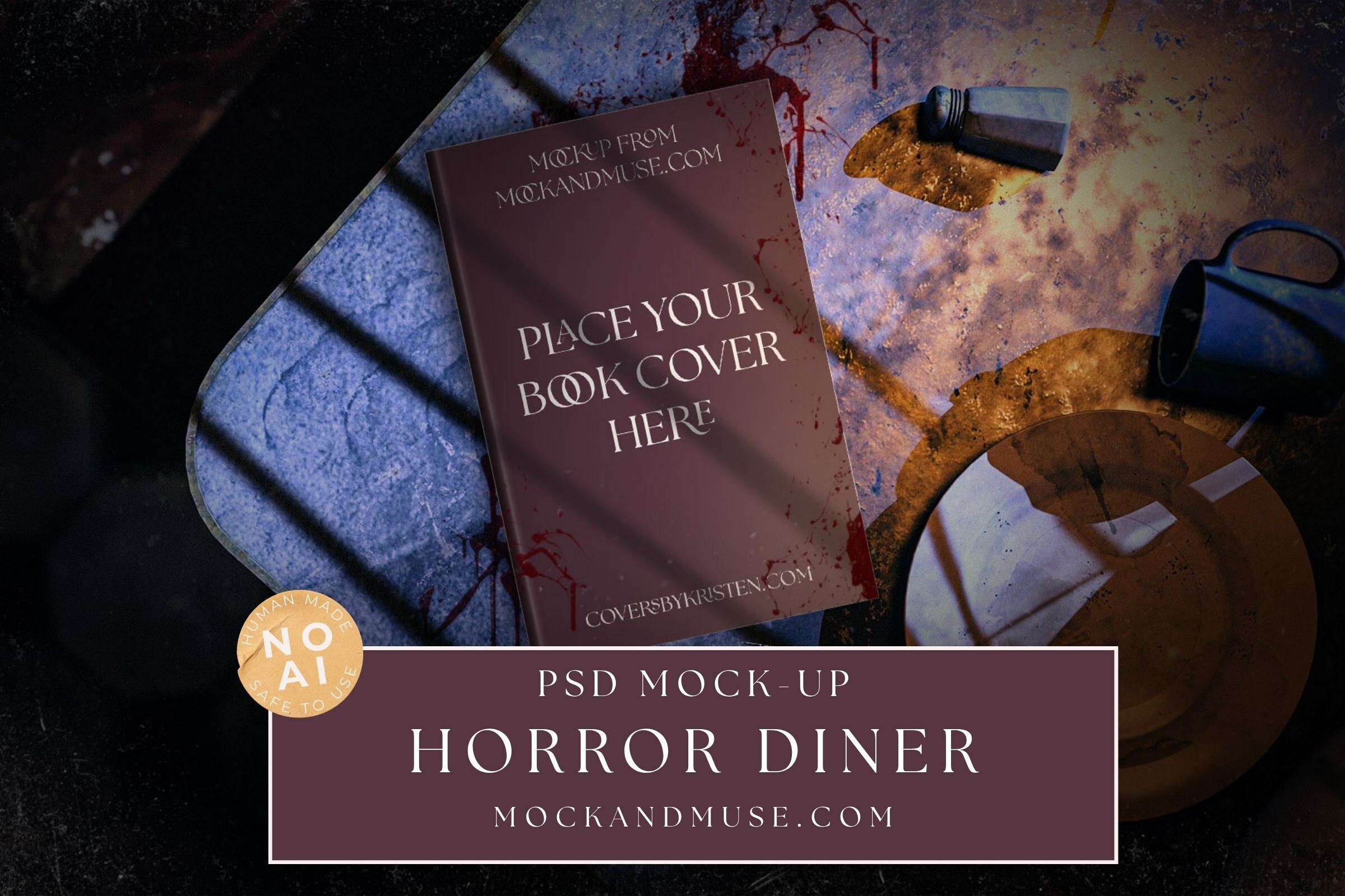 Horror Book Cover Mockup PSD Graphic by KristenLeeDSN · Creative Fabrica