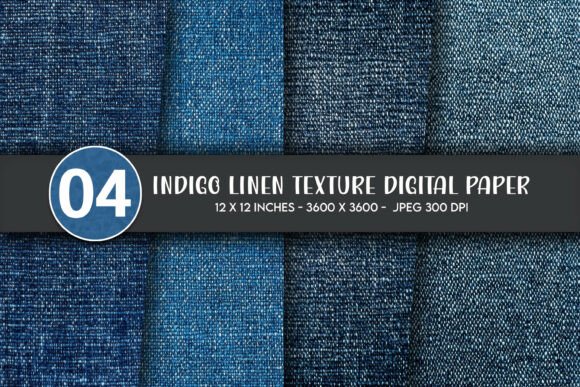Indigo Linen Texture Digital Paper Graphic by Artify Hub Studio ...