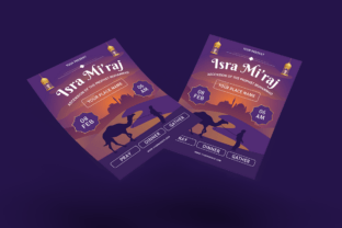 Isra Miraj Flyer Template Graphic by creativeproduction.rrgraph ...