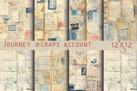 Journey Scraps Account Sheets Graphic by DigiArt · Creative Fabrica