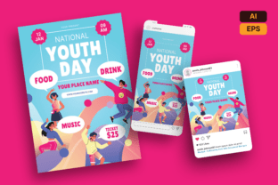 National Youth Day Flyer Template Graphic by creativeproduction.rrgraph ...