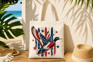 Patriotic Flying Duck PNG Design Graphic by WatercolorArt · Creative ...