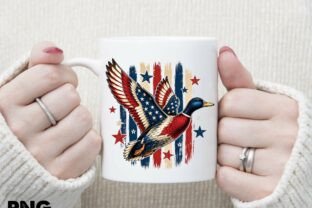 Patriotic Flying Duck PNG Design Graphic by WatercolorArt · Creative ...