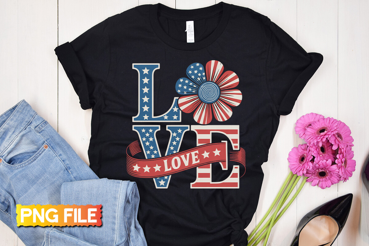 Patriotic Love American Flag 4th PNG Graphic by Craft Bundle · Creative ...