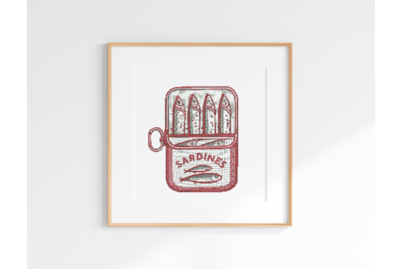 Sardine Can Cross Stitch Pattern Graphic by Mockup Wizard · Creative ...