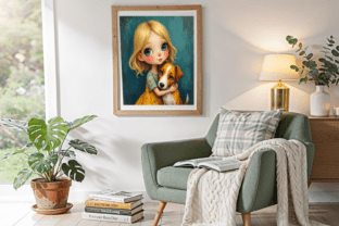 Storybook Kids and Puppy Clipart Graphic by Annie's AI Art · Creative ...