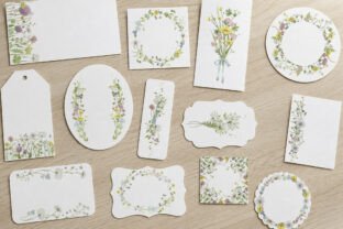 Summer Meadow Borders Watercolor Set Graphic by Noor_illustration ...