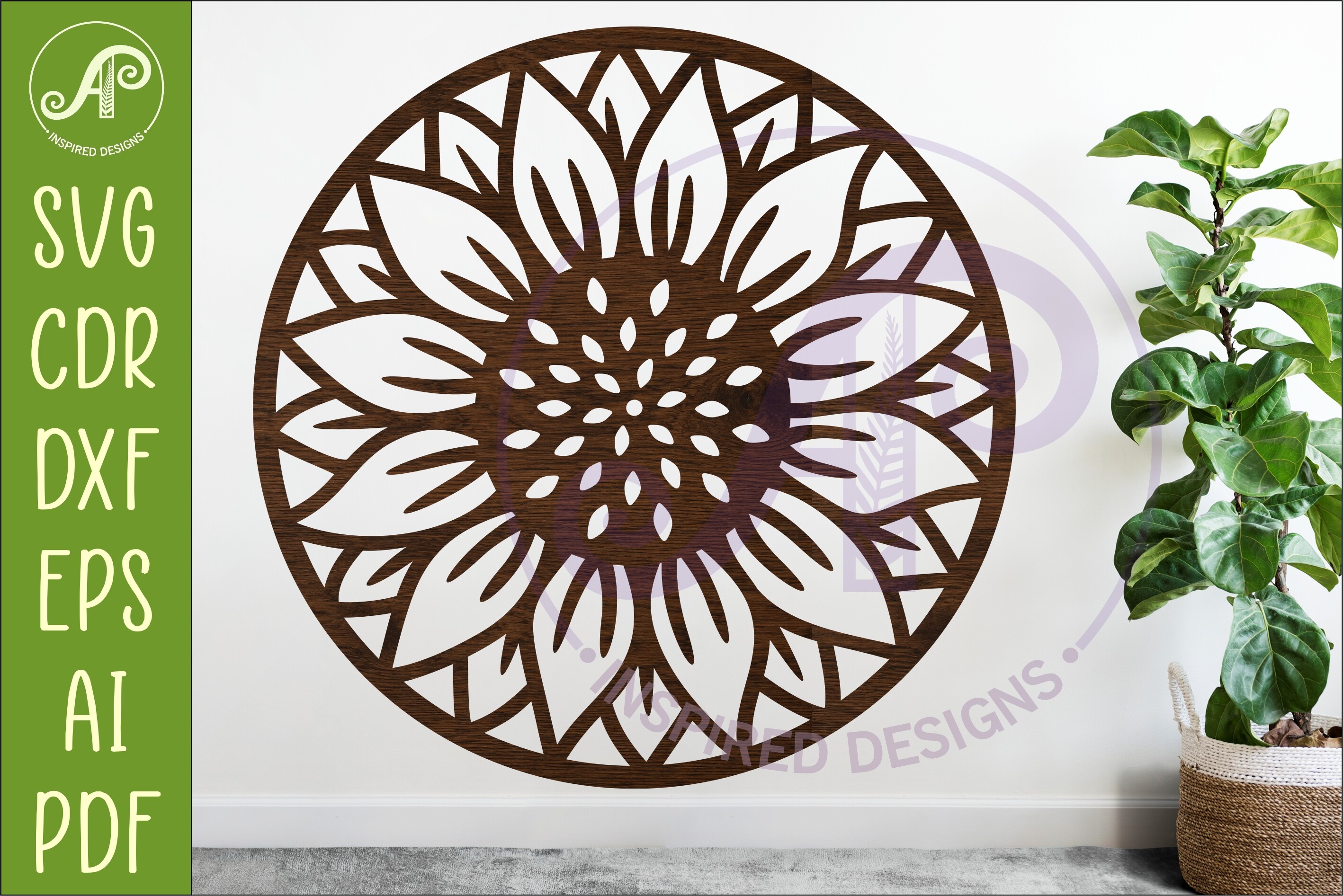 Sunflower Flower Wall Art SVG Sign · Creative Fabrica