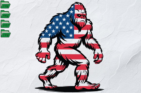 Bigfoot Svg,american Flag Bigfoot Svg Graphic by RN Studio · Creative ...