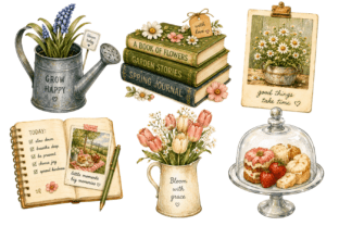 23 Cottagecore Spring Clipart PNG Graphic by SnapBloomCo · Creative Fabrica