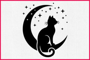 30 Moon Cat Silhouette SVG Bundle Graphic by GFX_Asmany · Creative Fabrica