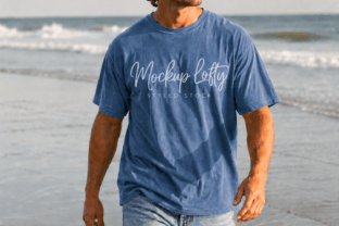 Blue Jean Comfort Colors 1717 Mockup Graphic by Mockup Lofty · Creative ...