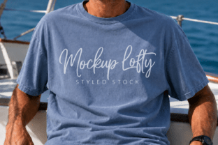 Blue Jean Comfort Colors 1717 Mockup Graphic by Mockup Lofty · Creative ...